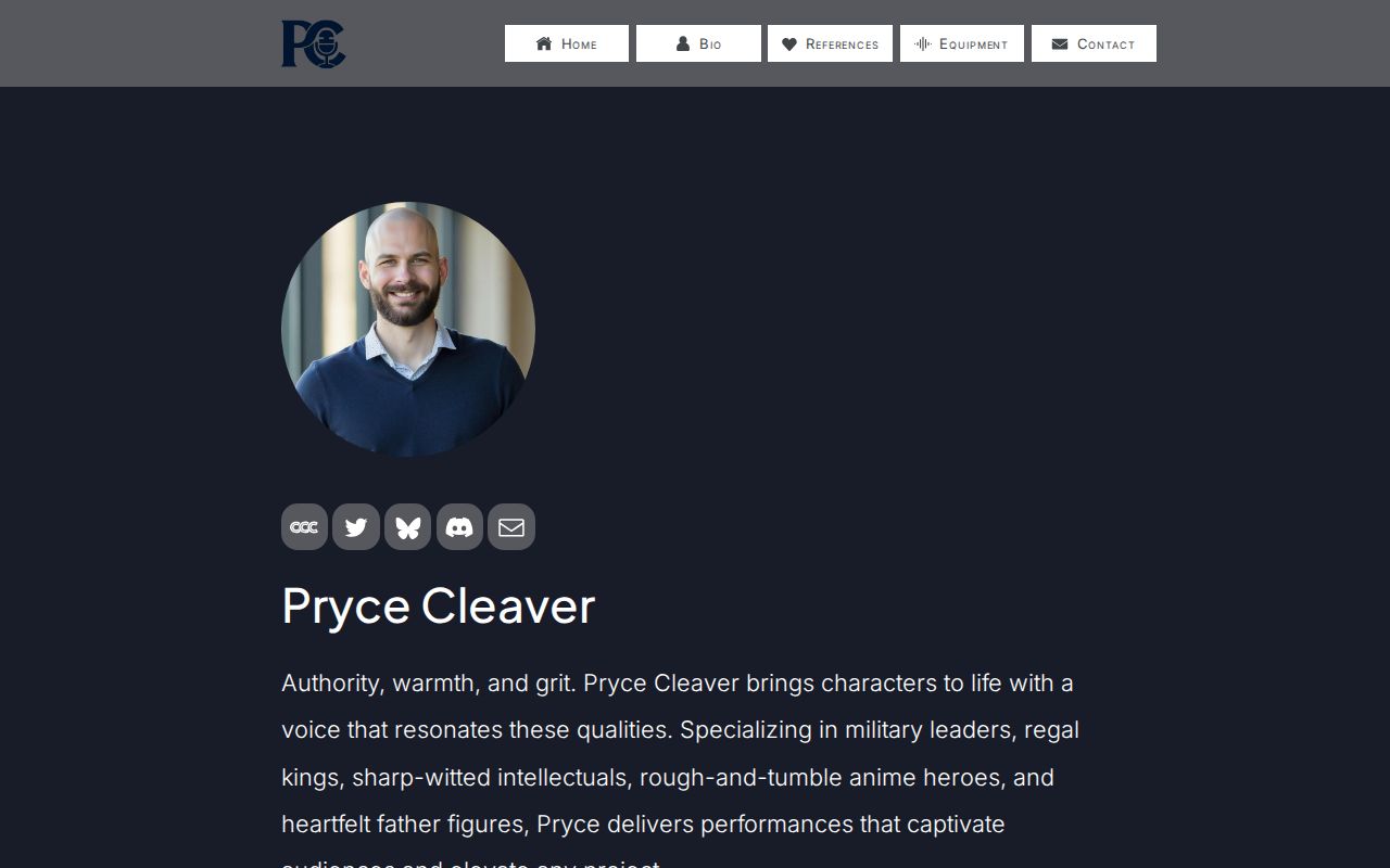 Pryce Cleaver | Voice Actor